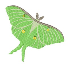 Luna Moth Embroidery Design | EmbroideryDesigns.com