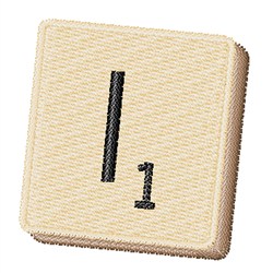 Scrabble Chip I Embroidery Design | EmbroideryDesigns.com