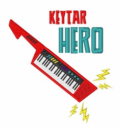 Keytar Hero Embroidery Design | EmbroideryDesigns.com