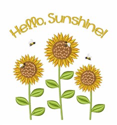 Hello Sunshine Embroidery Design | EmbroideryDesigns.com