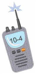 10-4 Radio Embroidery Design | EmbroideryDesigns.com