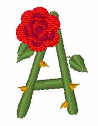 Rosebud Font A Embroidery Design | EmbroideryDesigns.com