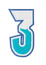 THREE COLOR ATHLETIC 3 Embroidery Design | EmbroideryDesigns.com