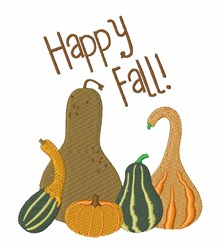 Happy Fall Embroidery Design | EmbroideryDesigns.com