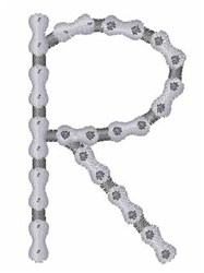 Bike Chain R Embroidery Design | EmbroideryDesigns.com
