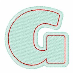 Sewn G Embroidery Design | EmbroideryDesigns.com