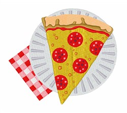 Pizza Slice Embroidery Design | EmbroideryDesigns.com