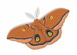 Polyphemus Silk Moth Embroidery Design | EmbroideryDesigns.com