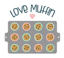 Love Muffin Embroidery Design | EmbroideryDesigns.com