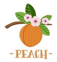 Peach Embroidery Design | EmbroideryDesigns.com