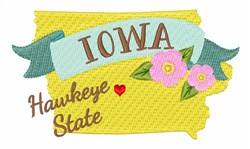 Hawkeye State Embroidery Design | EmbroideryDesigns.com