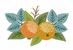 Oranges Embroidery Design | EmbroideryDesigns.com