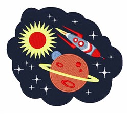 Outer Space Embroidery Design | EmbroideryDesigns.com