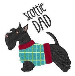 Scottie Dad Embroidery Design | EmbroideryDesigns.com