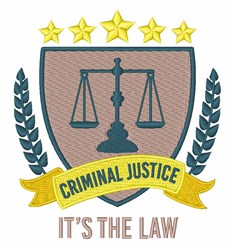 Its The Law Embroidery Design | EmbroideryDesigns.com