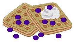 Blueberry Waffles Embroidery Design | EmbroideryDesigns.com