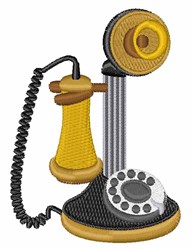 Vintage Telephone Embroidery Design | EmbroideryDesigns.com