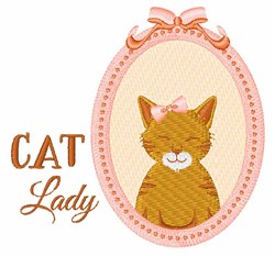 Cat Lady Embroidery Design | EmbroideryDesigns.com