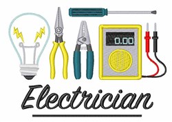 Electrician Embroidery Design | EmbroideryDesigns.com
