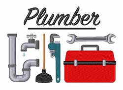 Plumber Embroidery Design | EmbroideryDesigns.com