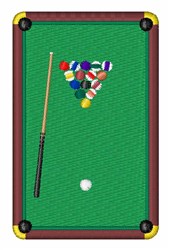 Billiards Table Embroidery Design | EmbroideryDesigns.com