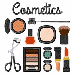 Assorted Cosmetics Embroidery Design | EmbroideryDesigns.com