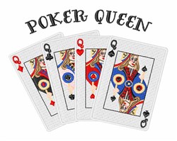 Poker Queen Embroidery Design | EmbroideryDesigns.com