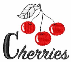 Cherries Embroidery Design | EmbroideryDesigns.com
