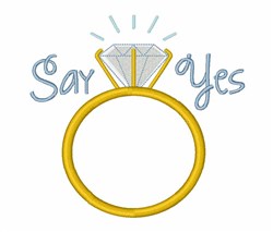 Say Yes Embroidery Design | EmbroideryDesigns.com