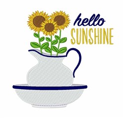 Hello Sunshine Embroidery Design | EmbroideryDesigns.com