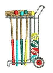 Croquet Mallets Embroidery Design | EmbroideryDesigns.com