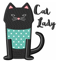 Cat Lady Embroidery Design | EmbroideryDesigns.com