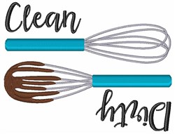 Clean Dirty Whisks Embroidery Design | EmbroideryDesigns.com