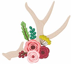 Deer Antler Embroidery Design | EmbroideryDesigns.com