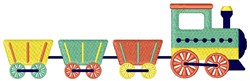 Toy Train Embroidery Design | EmbroideryDesigns.com