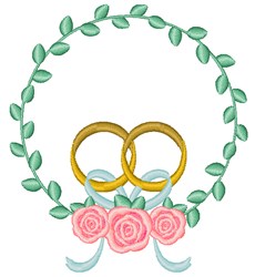 Wedding Rings Embroidery Design | EmbroideryDesigns.com