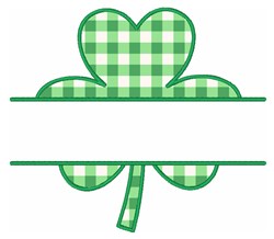 Clover Name Split Embroidery Design | EmbroideryDesigns.com