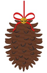 Holiday Pine Cone Embroidery Design | EmbroideryDesigns.com