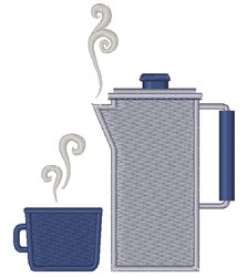 Coffee Pot Embroidery Design | EmbroideryDesigns.com