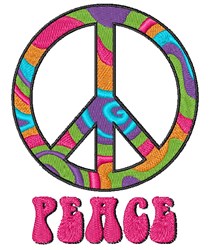 Peace Sign Embroidery Design | EmbroideryDesigns.com