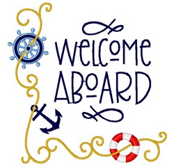 Welcome Aboard Embroidery Design | EmbroideryDesigns.com