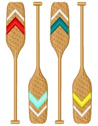 Rowing Oars Embroidery Design | EmbroideryDesigns.com