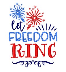 Let Freedom Ring Embroidery Design | EmbroideryDesigns.com