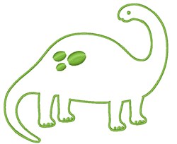 Brontosaurus Outline Embroidery Design | EmbroideryDesigns.com