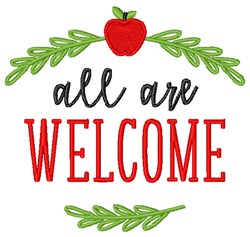 All Are Welcome Embroidery Design | EmbroideryDesigns.com