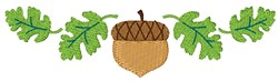 Fall Acorn Border Embroidery Design | EmbroideryDesigns.com