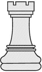 Chess Rook Embroidery Design | EmbroideryDesigns.com