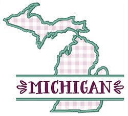 Michigan State Embroidery Design | EmbroideryDesigns.com