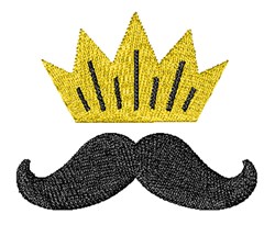 King Mustache Embroidery Design | EmbroideryDesigns.com