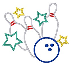 Bowling Outline Embroidery Design | EmbroideryDesigns.com
